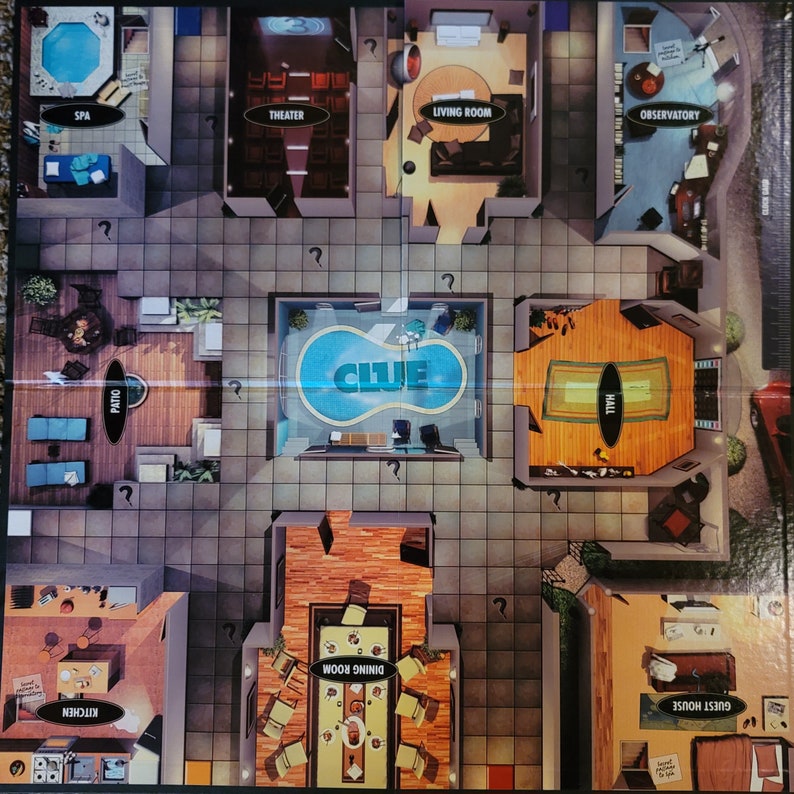 Modern Standard CLUE Game Boards, (post-2000), Replacement or Crafts - Etsy