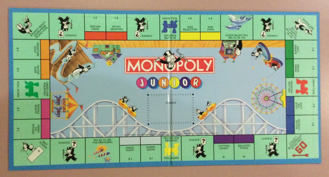 MONOPOLY JUNIOR Game Boards, Various Editions, Various Years ...