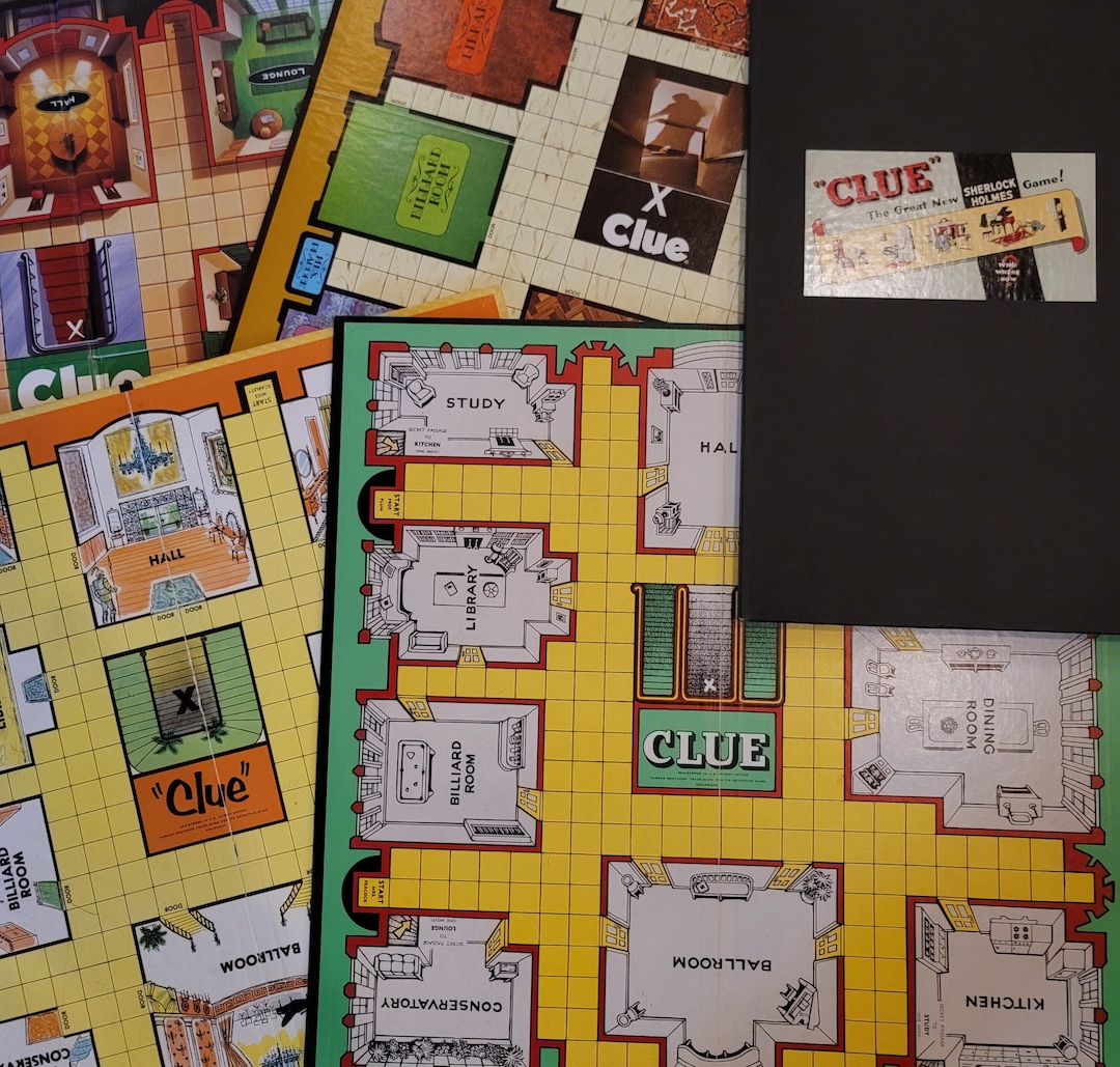 Vintage Standard CLUE Game Boards, (pre-2000), Replacement or Crafts - Etsy