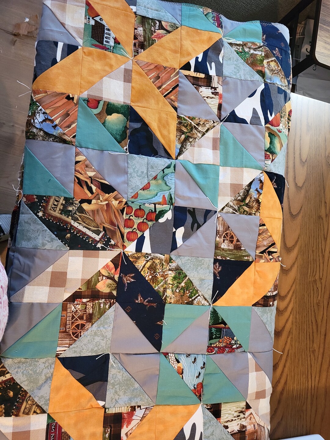 Handmade Patchwork Quilt, Queen Size, Batted and Tied. Available Now - Etsy