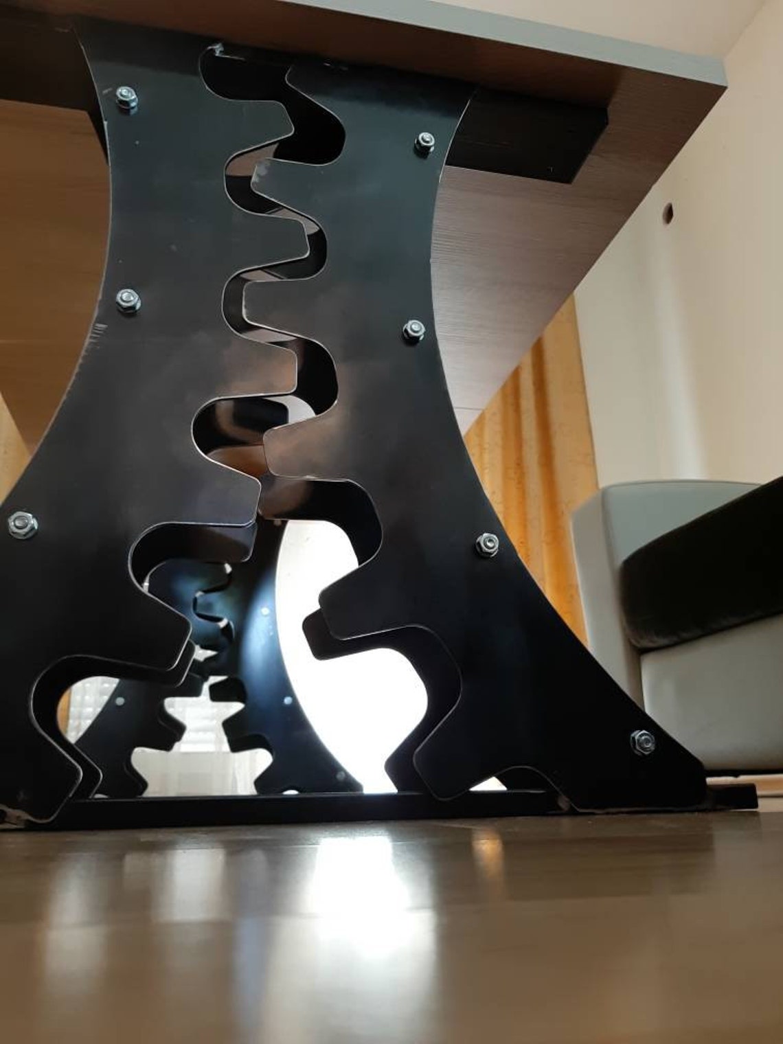 Industrial Dining Table Metal Base Legs Gears Iron Steel Custom Made - Etsy