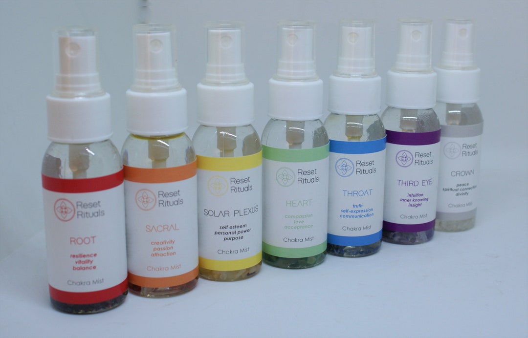 Chakra Crystal Body Mists. Chakra Set. Spiritual Healing. Aromatherapy ...