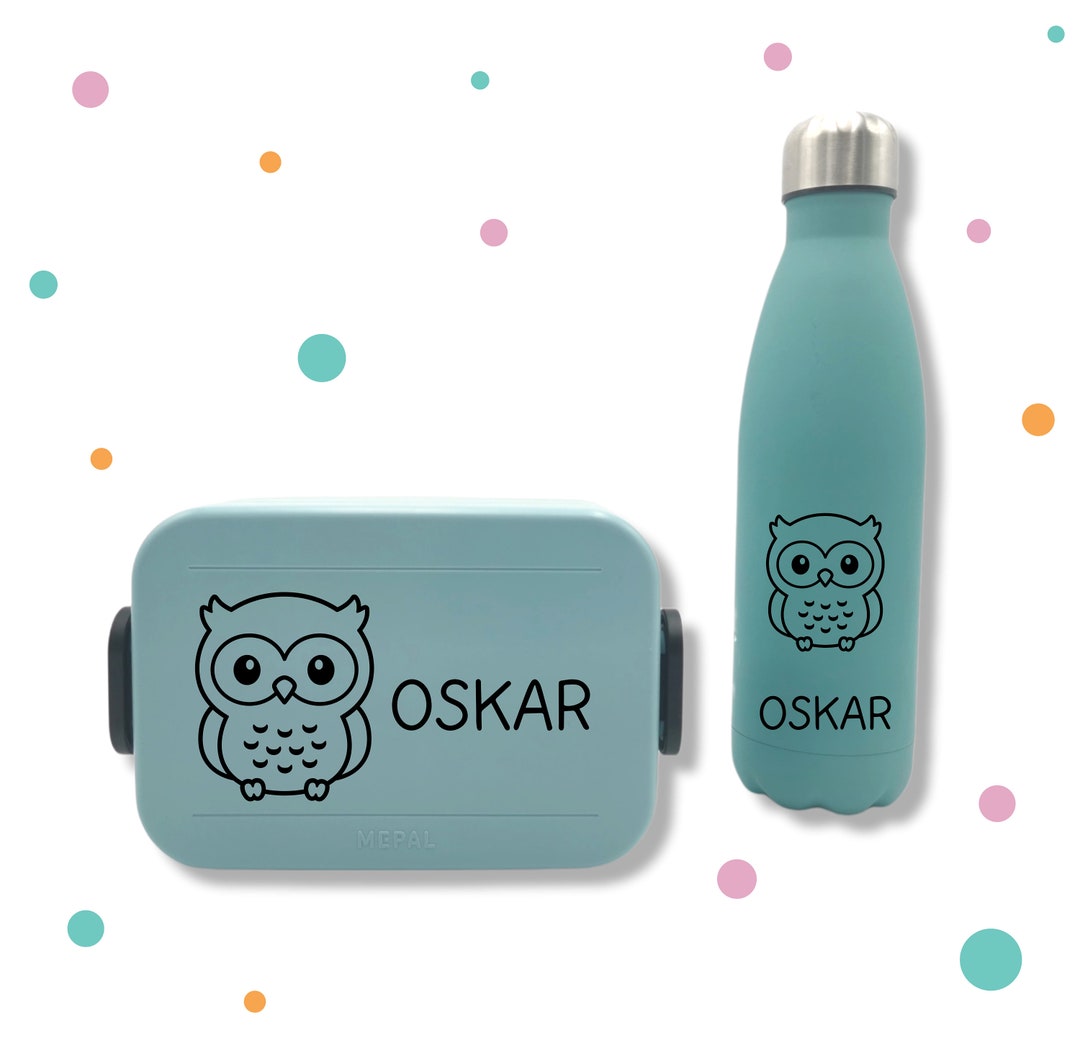 Bread Box Sticker * Sticker for Bread Box & Bottle * With Name and Owl ...