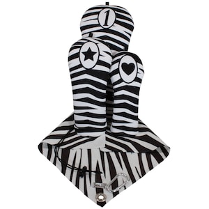 Women's Zebra Print-golf Club Headcovers W/ Corresponding Number for ...