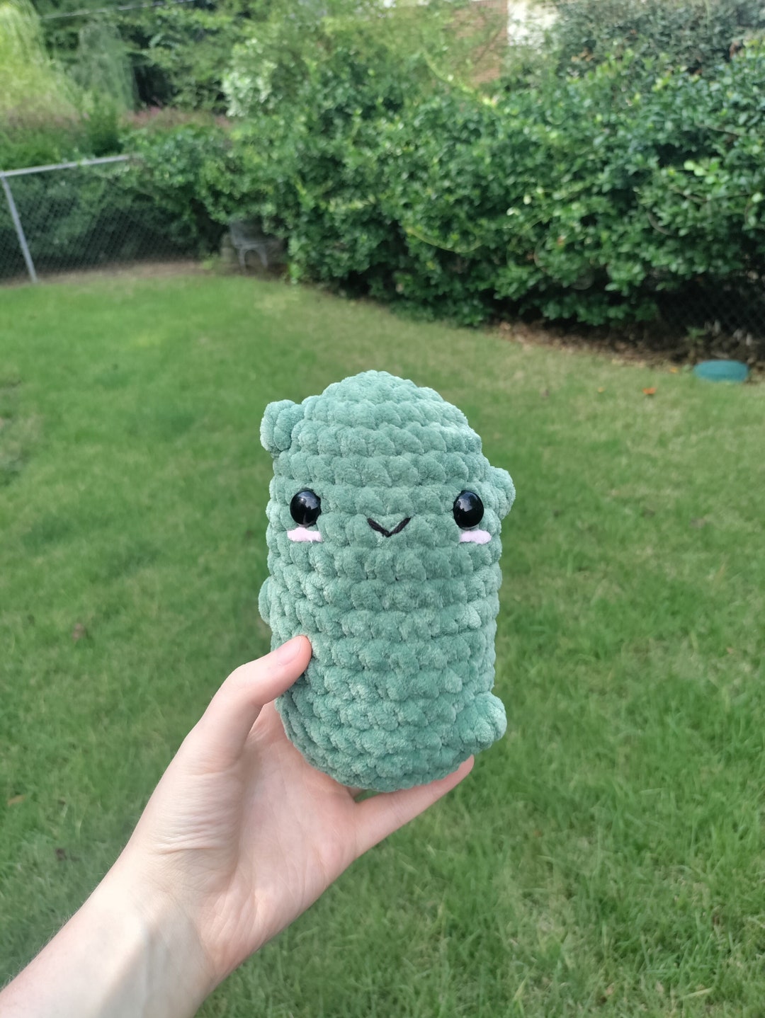 Pickle Plushie, Emotional Support Pickle, Stuffed Animal, Amigurumi - Etsy