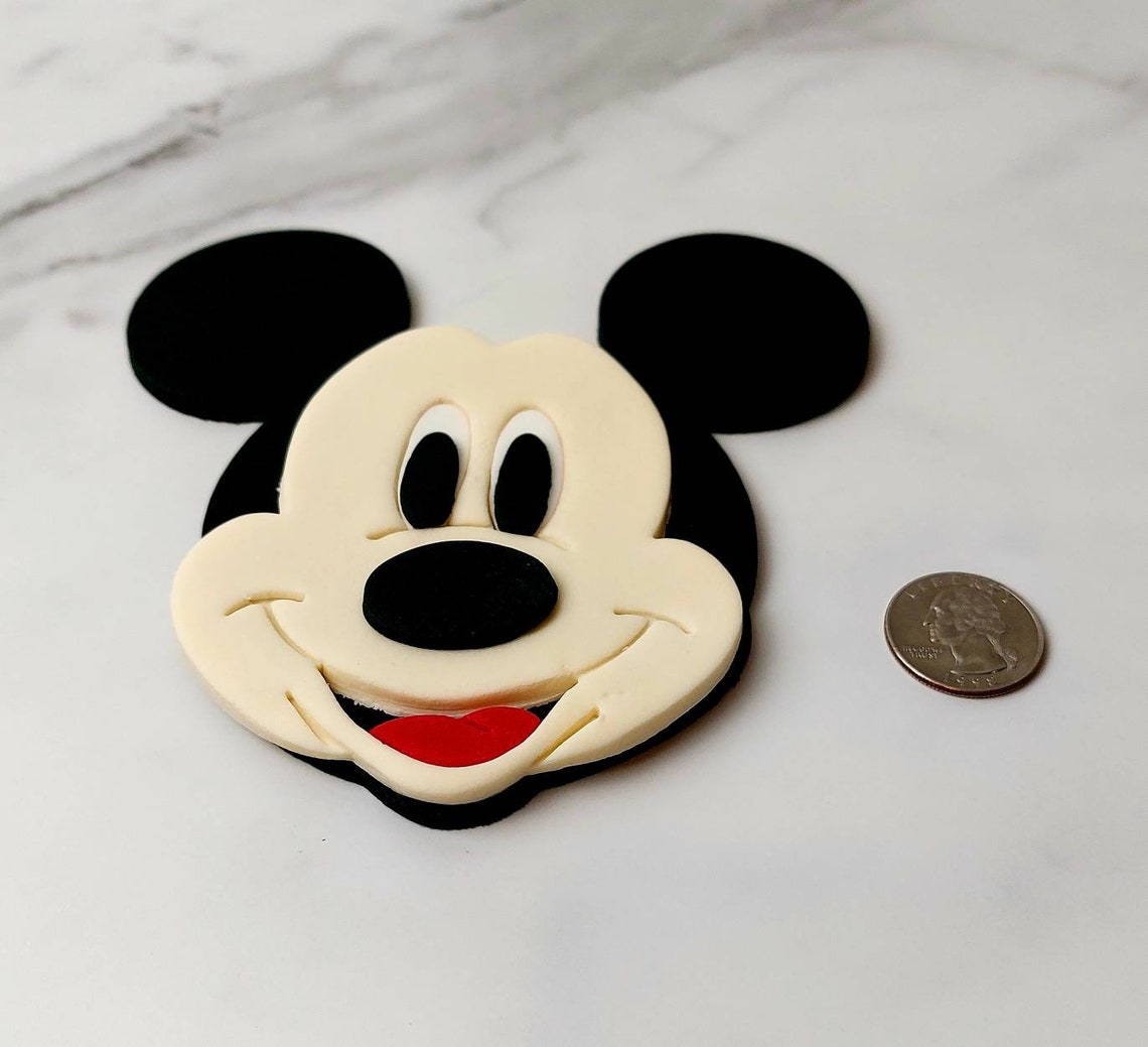 Mickey Mouse Fondant Birthday Edible Decoration Cake Topper | Etsy