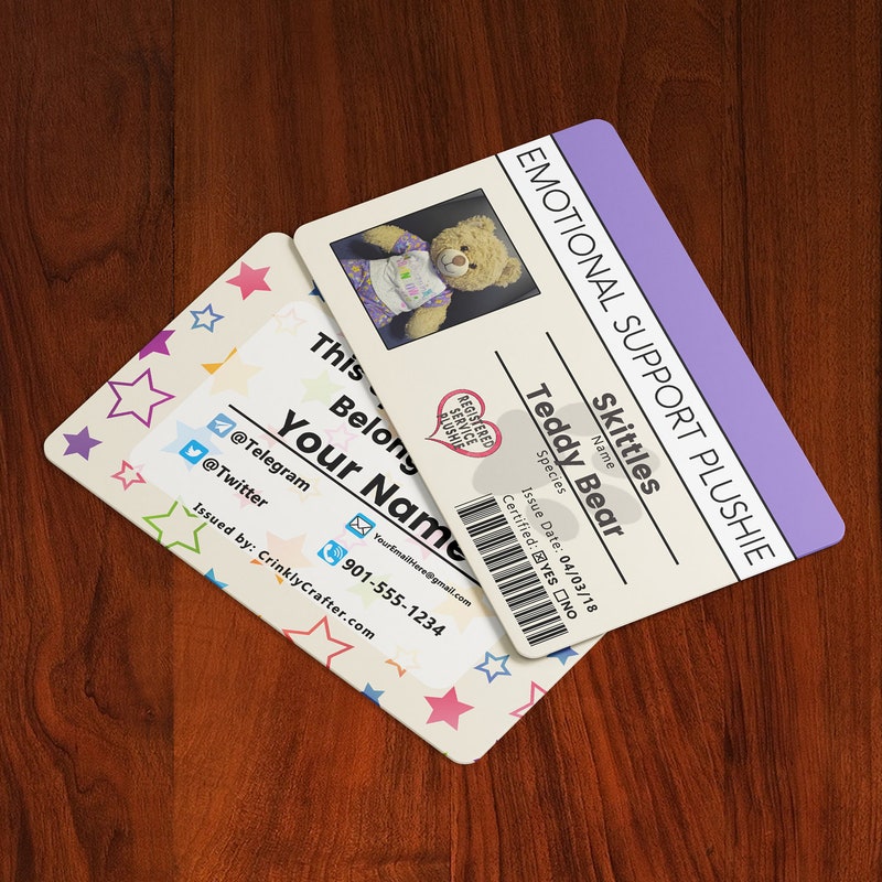 Emotional Support Harness Plush Essa - Etsy