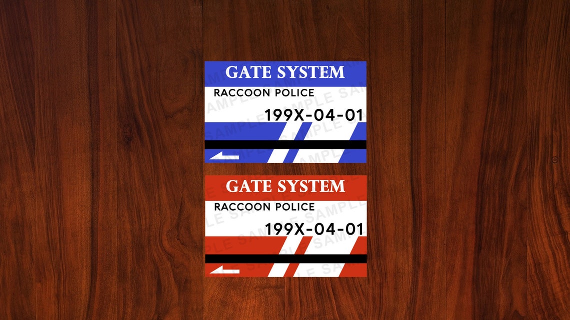 Resident Evil Red & Blue Gate System Key Card - Raccoon City Police ...
