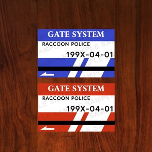 Resident Evil Red & Blue Gate System Key Card - Raccoon City Police ...