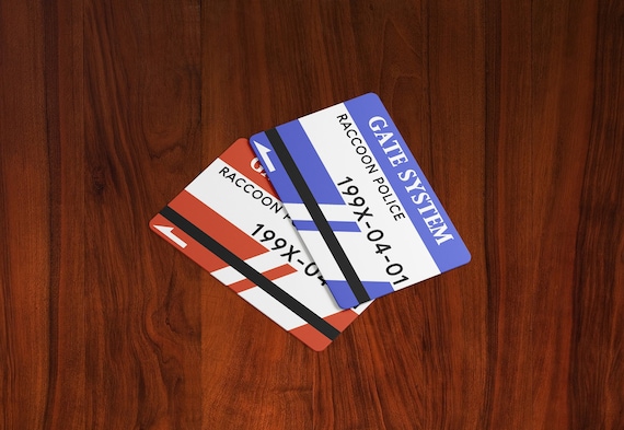 Resident Evil Red & Blue Gate System Key Card Raccoon City - Etsy