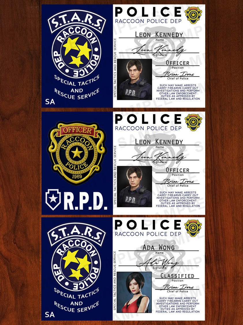 Resident Evil 2 & Resident Evil 3 STARS Cosplay ID Badge - Etsy