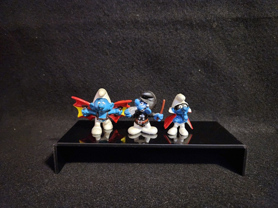 3 Heist Smurfs (policeman) - Smurf Village Figurine (spy, Police, Hang ...