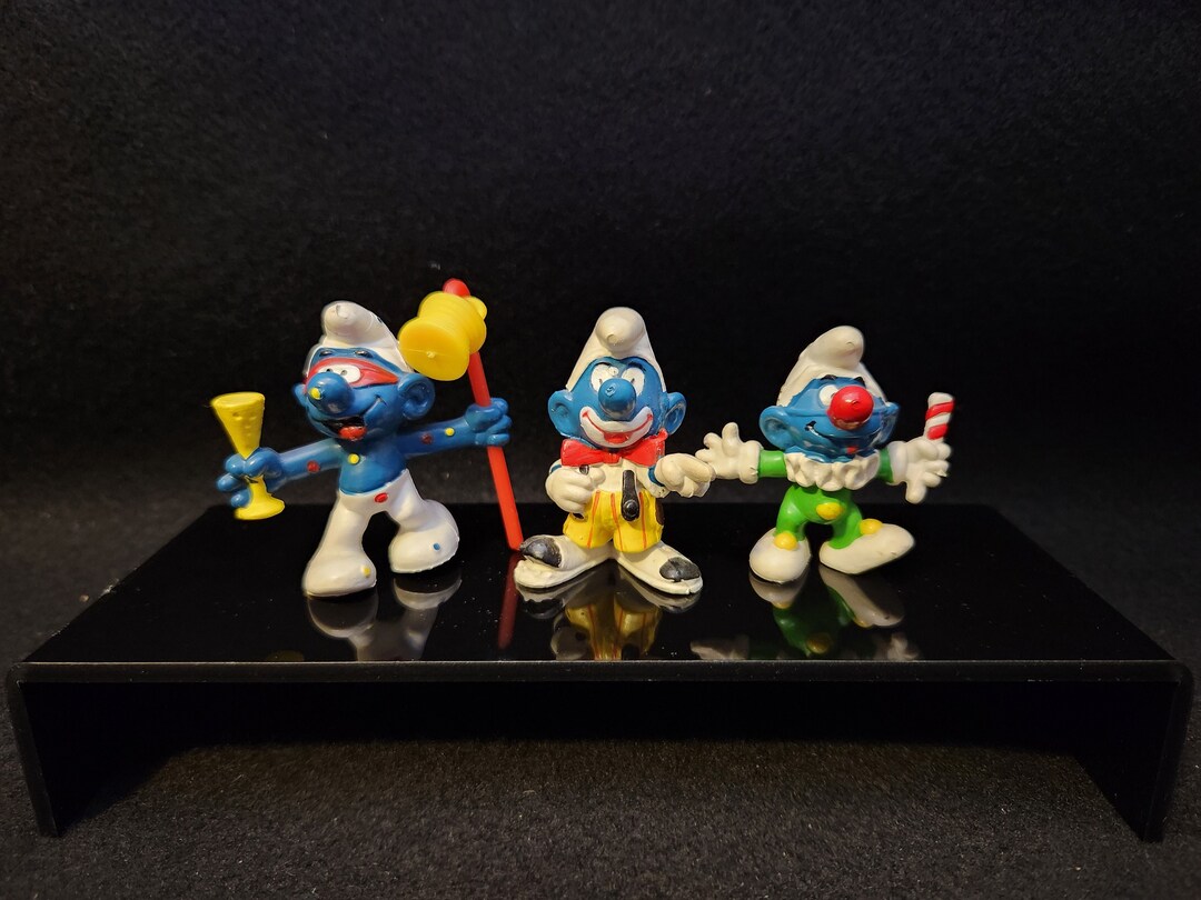 3 Clown Smurfs (jester, Circus, Carnival) Smurf Village Figurines ...