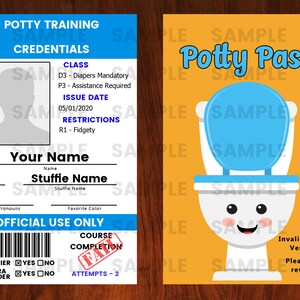 ABDL Potty Pass - Custom Personalized ID Badge - - Customized Text ...