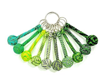 Paracord Monkey Fist Hand Braided Monkey Fist Keychain, Braided ...
