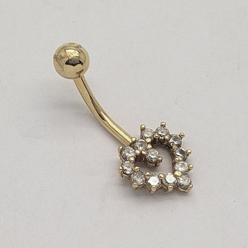 14k Gold Navel Ring - Etsy