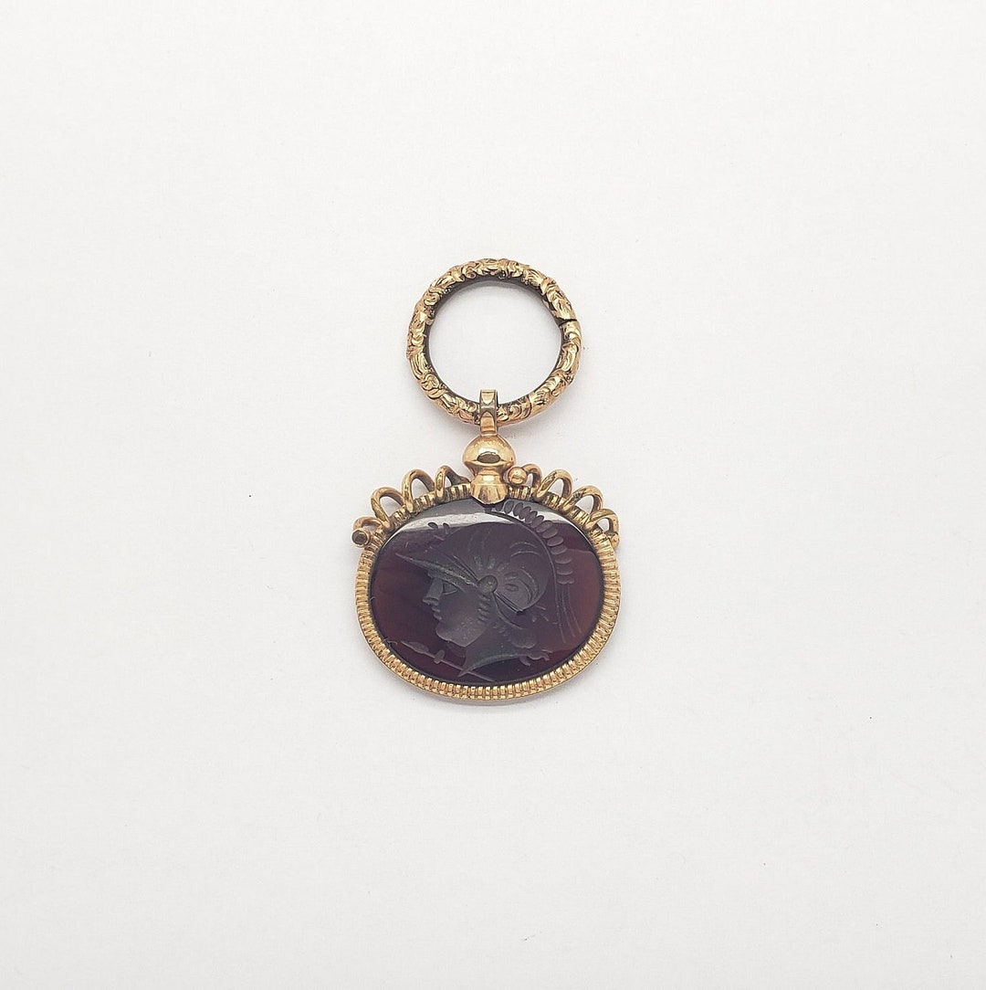 Antique Mid-victorian Era Etruscan Revival Gold-filled Intaglio ...
