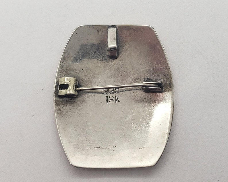 Vintage 18K Solid Gold and Solid Sterling Silver Maya Mayan Aztec ...