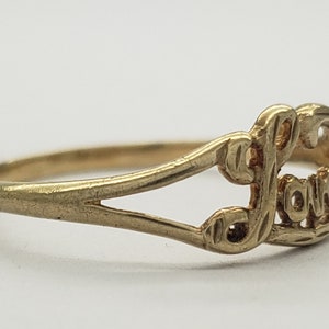 Vintage JCM 10K Solid Gold love Sweetheart Ring 1.0 Grams Size 7 Made ...