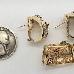 Vintage ROSS SIMONS Gold-plated Solid Sterling Silver Genuine Emerald ...