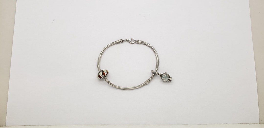 Authentic PANDORA Sterling Charm Bracelet 8" Long W/"one in a Million ...