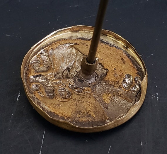 Antique Gold-Tone Repousse Victorian Lady Hatpin 7-1/… - Gem
