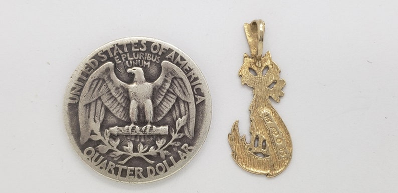 Vintage MICHAEL ANTHONY Ma 14K Solid Gold Cat Feline Charm Pendant 1 ...