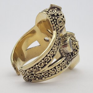 Vintage SAJEN Carved Bali Goddess Face Gold Vermeil Solid Sterling ...