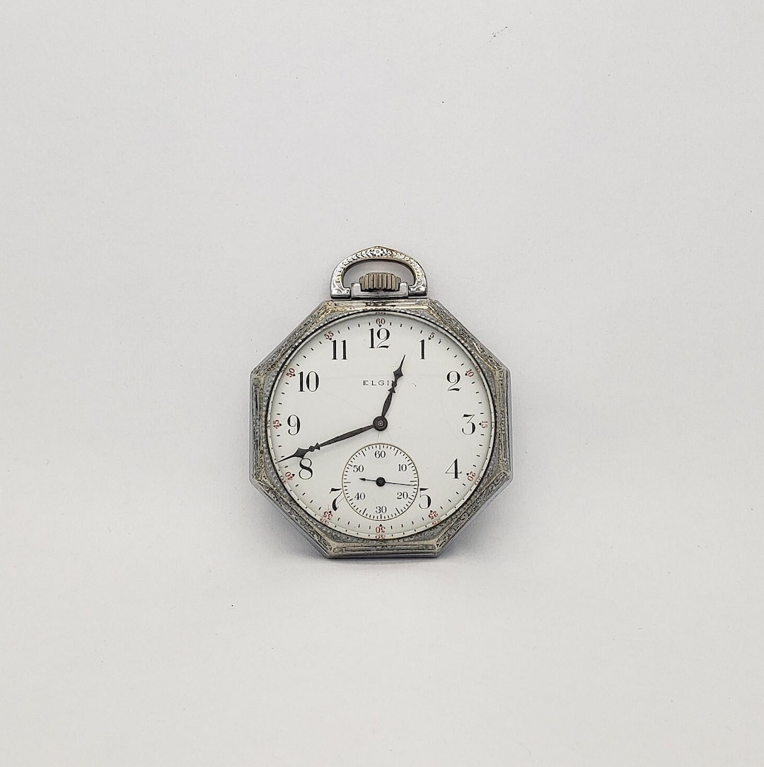 Antique ELGIN Pocket Watch Grade No. 303 Model No. 3 Size 12 With 7 ...