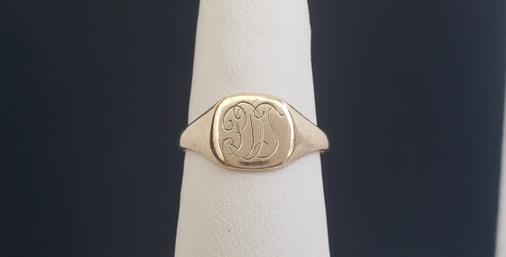 Mid century Budlong Dockert Armstrong BDA 10K Solid Gold Signet Ring Size 6 1 4 Monogramed pdt 2.2 Grams Circa 1950s MH 5219 Etsy