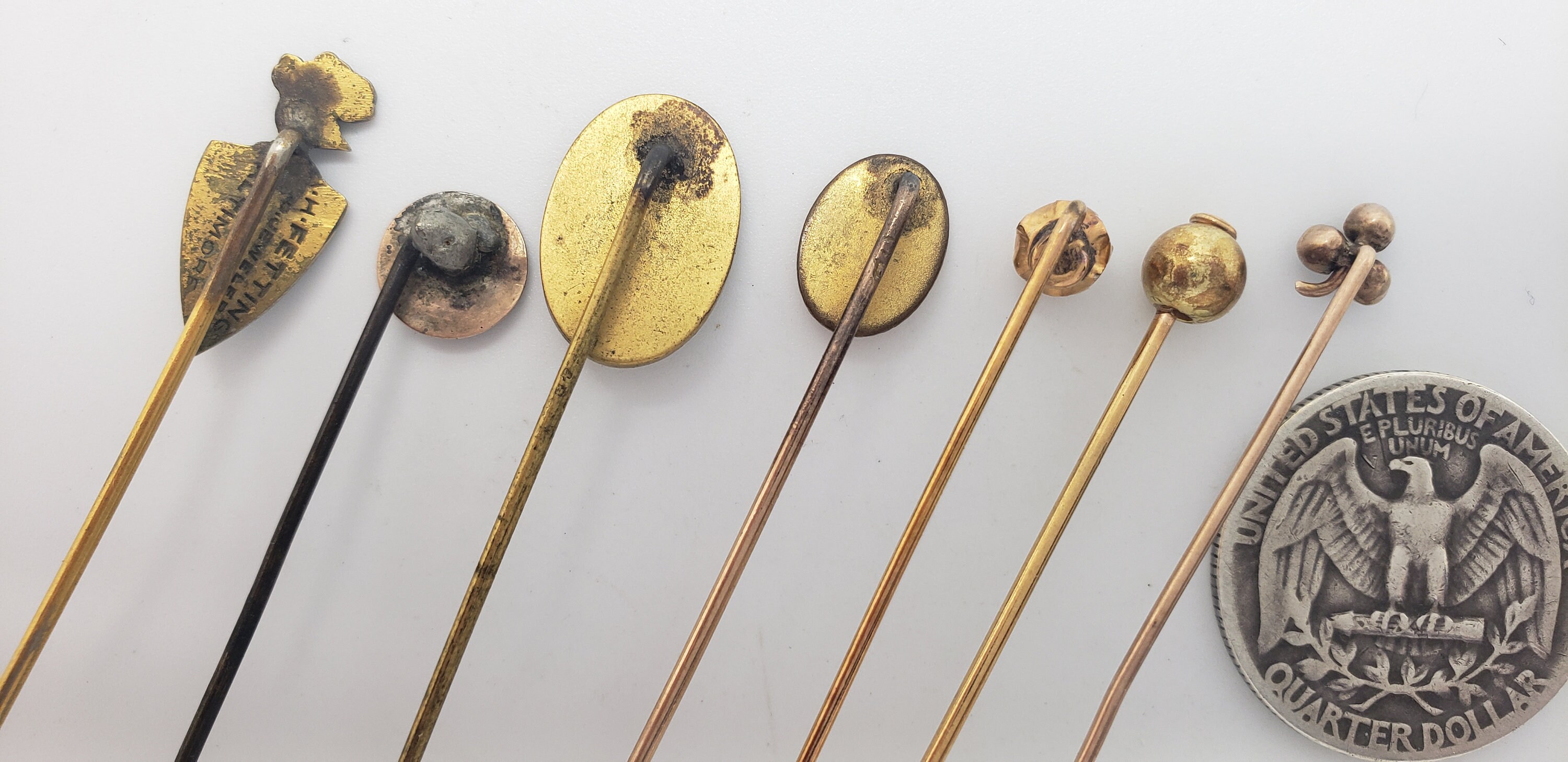 Lot of 7 Antique Victorian Edwardian Era Gold-filled and 14K Solid Gold ...