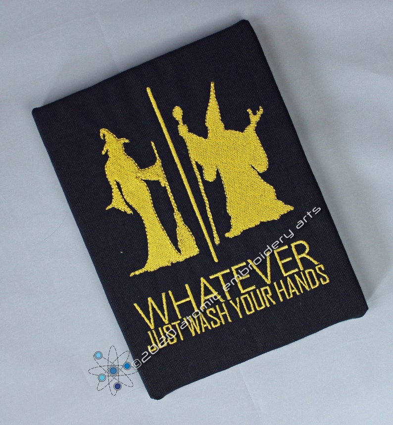 Witch/wizard Mythical Bathroom Sign Embroidery Wall Art | Etsy