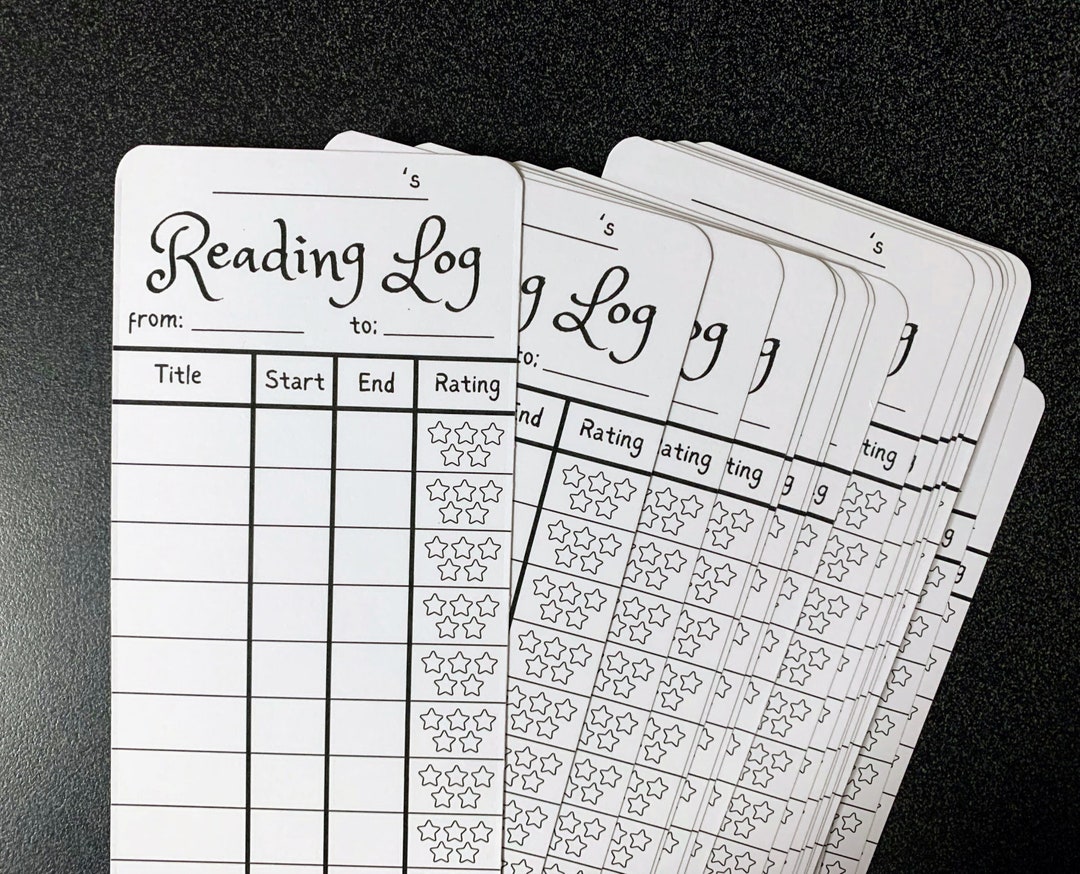 Reading Log Bookmark, 2024 Book Tracker, Double Sided - Single or Pack ...
