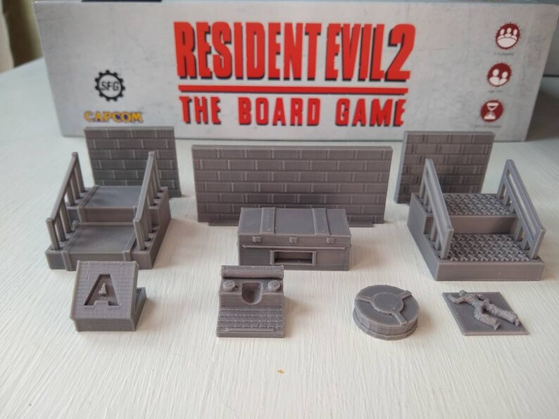 RE2 Board Game 3D Upgrade Set. 8 X Walls 4 X Stairs and 34 - Etsy Australia