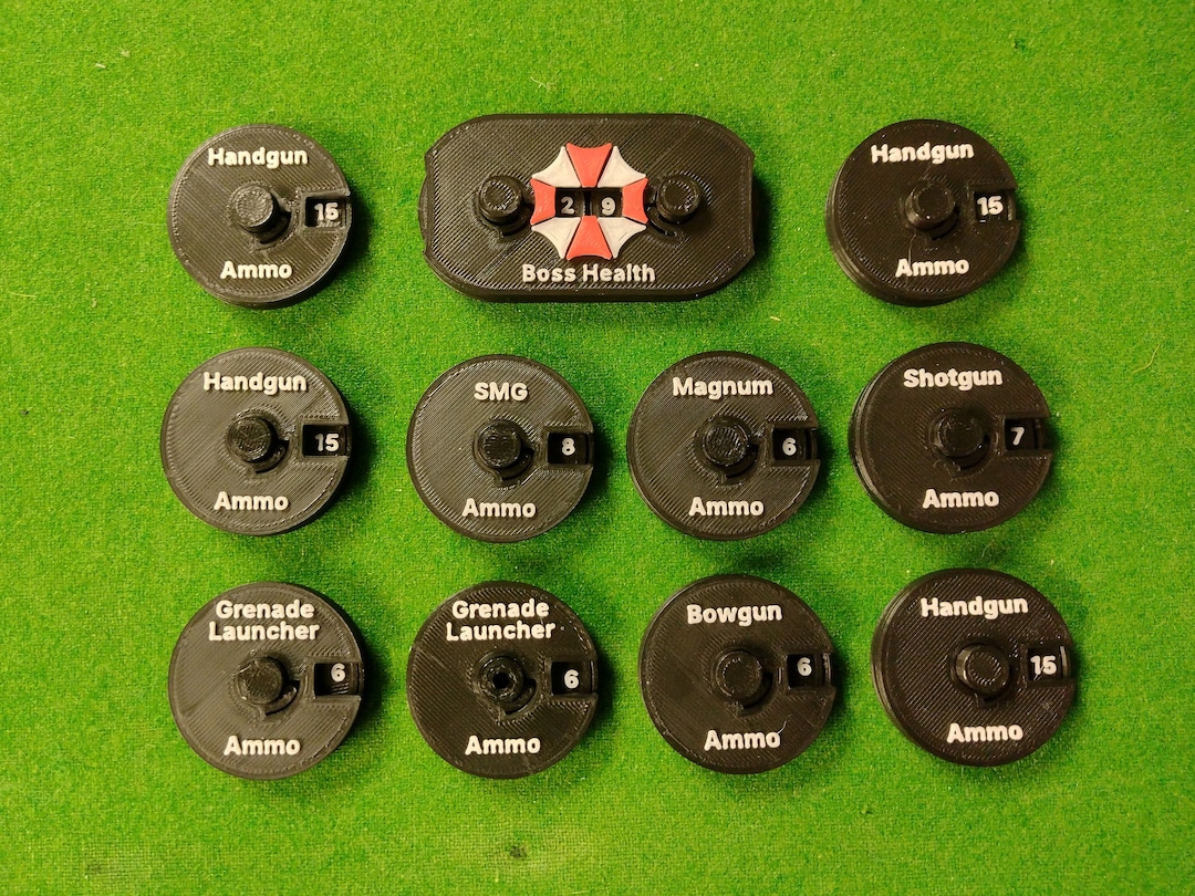 RE2 10x Weapon Ammo Dial and 1x Boss Health Dial Replacements and ...