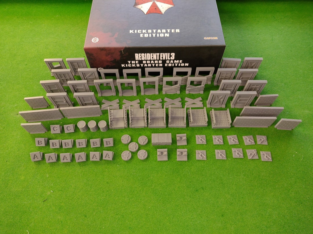Resident Evil 3 Board Game 83 Piece Core Set RE3 Archways, Doors, Items ...