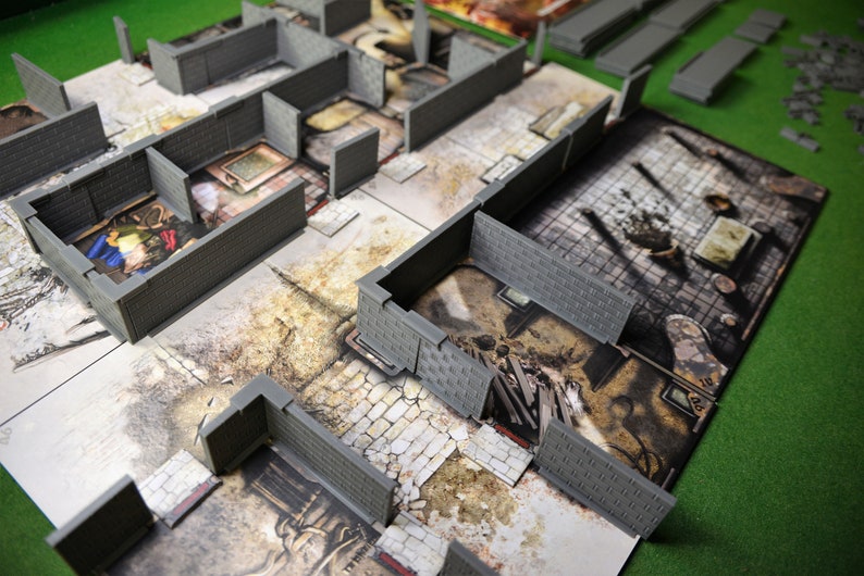 Zombicide Black Plague Board Game Room Walls - Over 460 Cm of Walls in ...