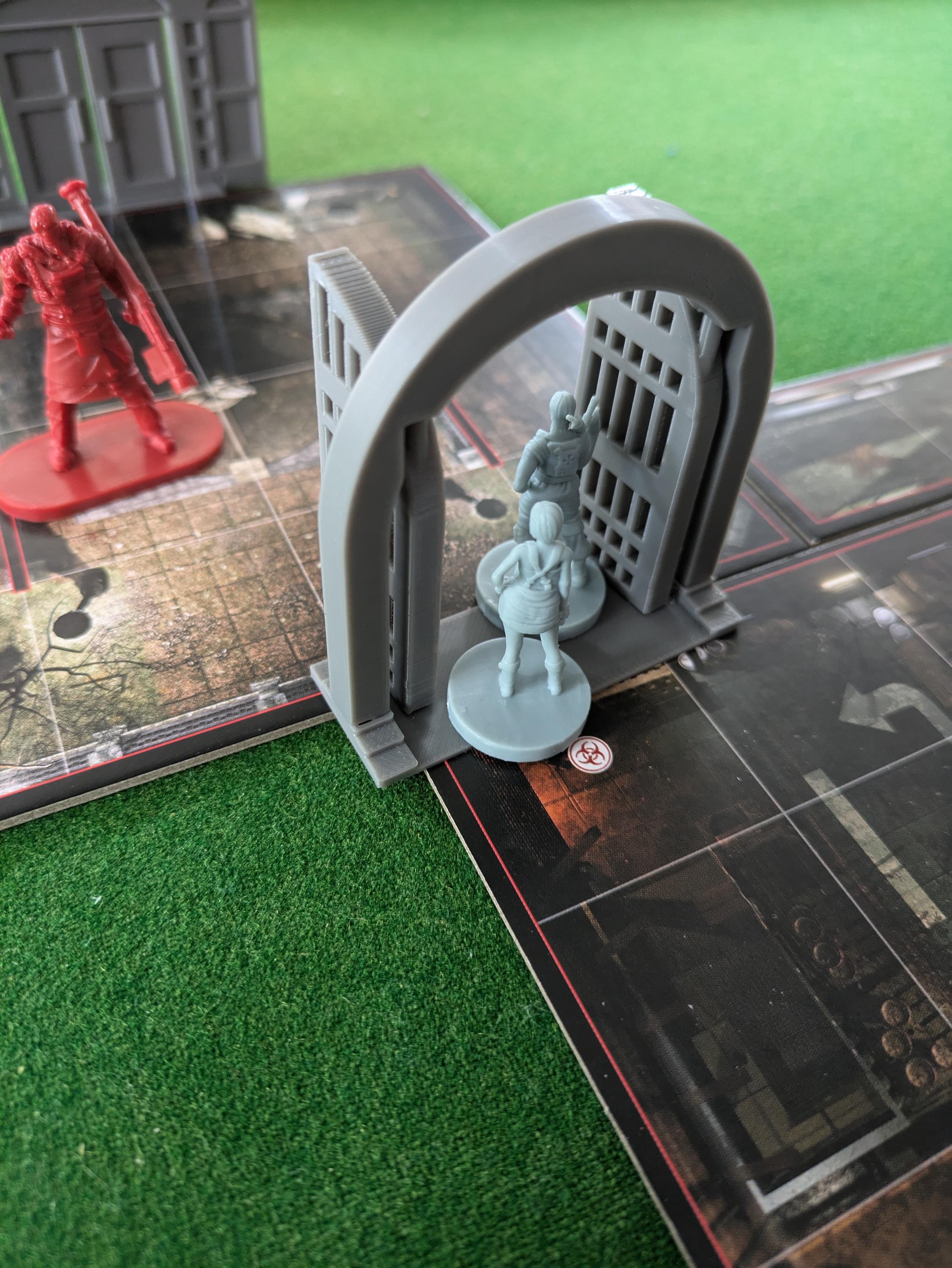 RPD Courtyard Gate Door Upgrade - Resident Evil 3 Board Game - Raccoon ...