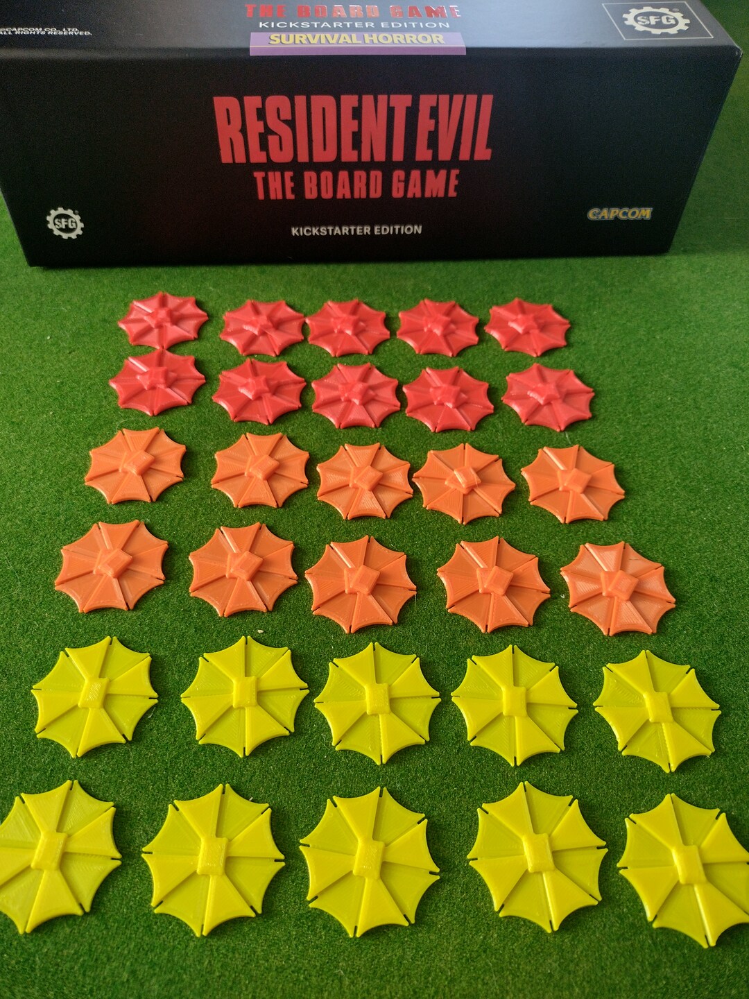 RE1 Board Game Room Identification Marker Tokens - 10 X Yellow, 10 X ...
