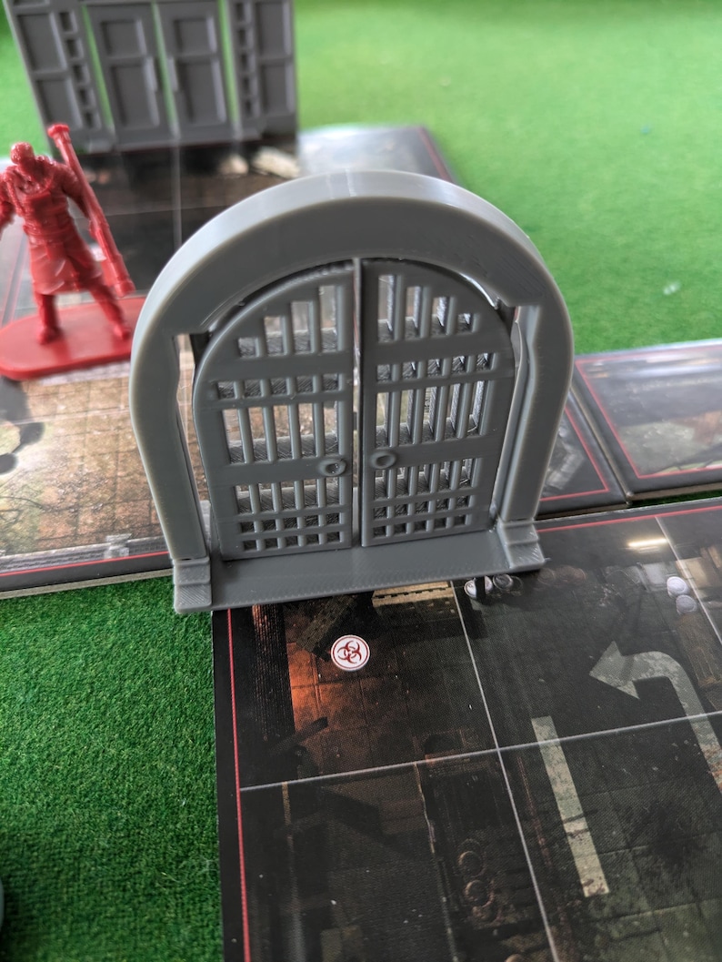 RPD Courtyard Gate Door Upgrade - Resident Evil 3 Board Game - Raccoon ...
