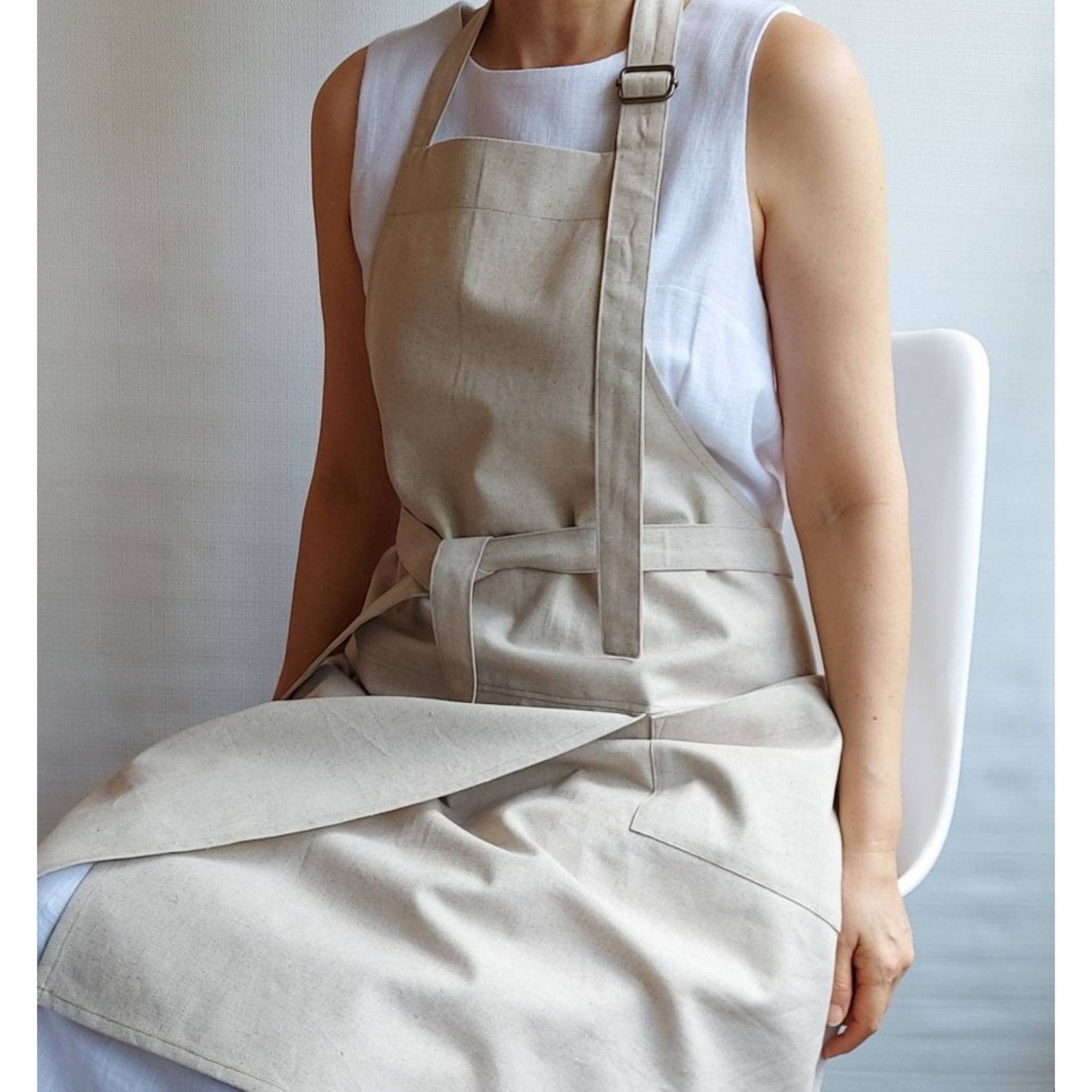Split Leg Apron/potters Apron/linen Apron/barista | Etsy