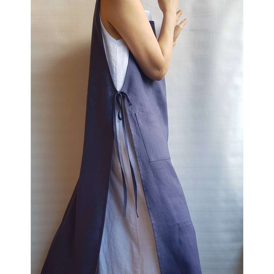 Linen Pinafore Apron/linen Apron/linen Pinafore/apron Dress/womens ...