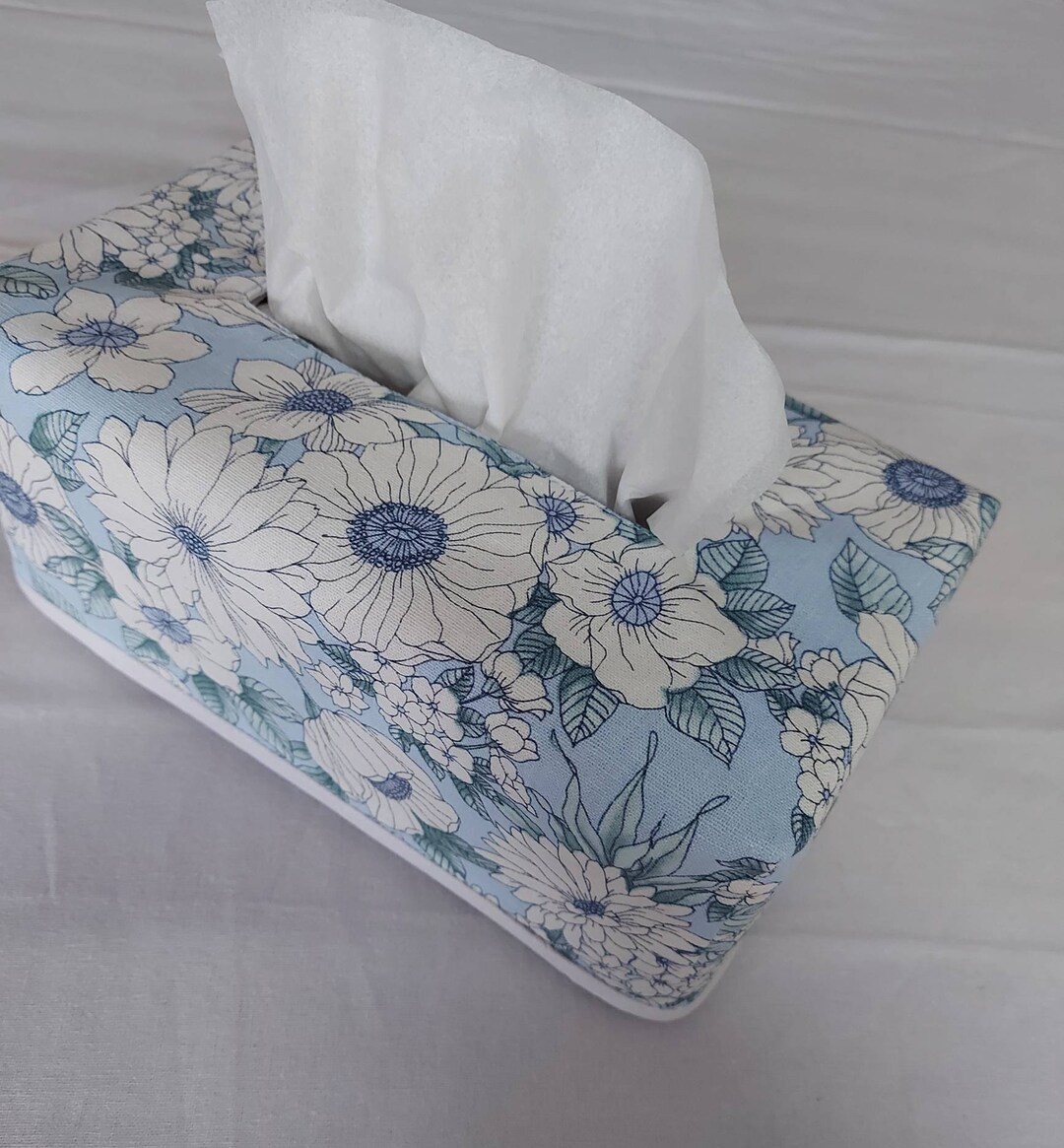 Reversible Tissue Box Cover, Linen Tissue Box Cover, Tissue Box Cover ...