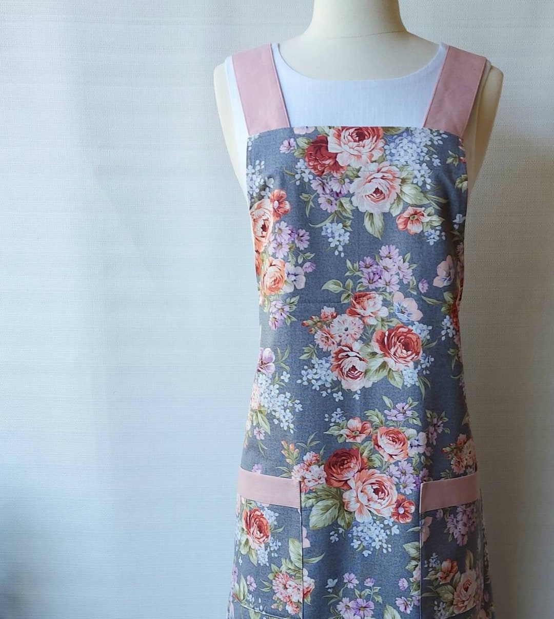Cross Back Apron/linen Apron/apron/japanese Style Apron/cross Fit Apron ...