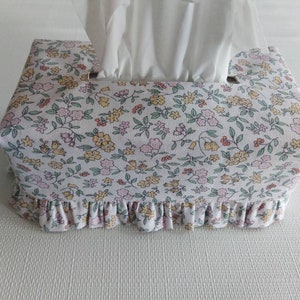 Linen Tissue Box Cover, Tissue Box Cover, Ruffled Tissue Box Cover ...