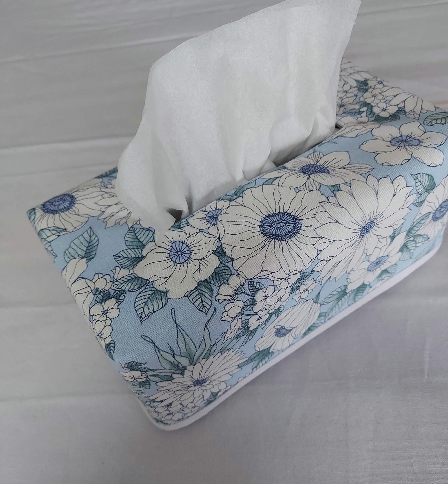 Reversible Tissue Box Cover, Linen Tissue Box Cover, Tissue Box Cover ...