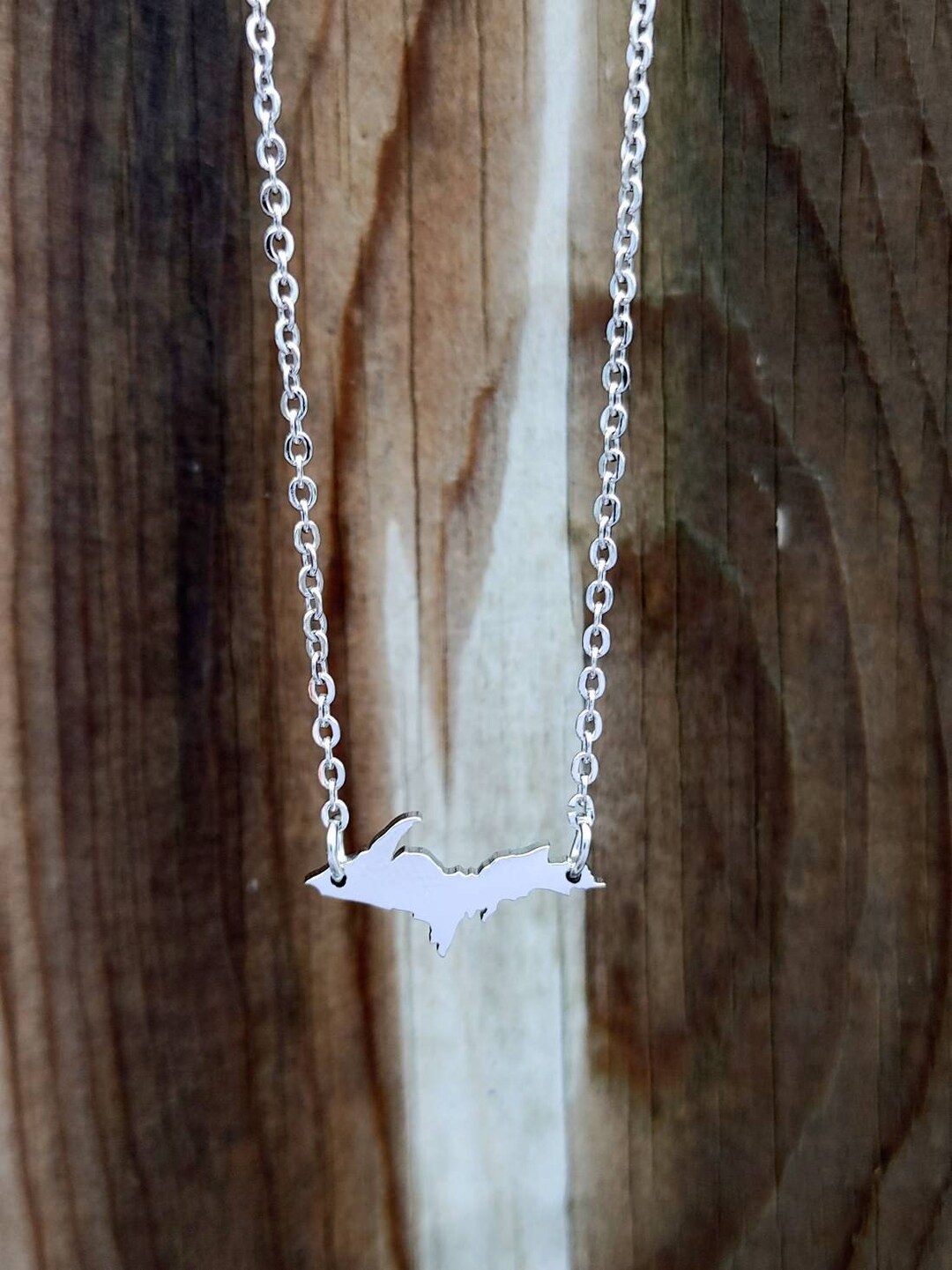 Upper Peninsula Shape Necklace - Etsy