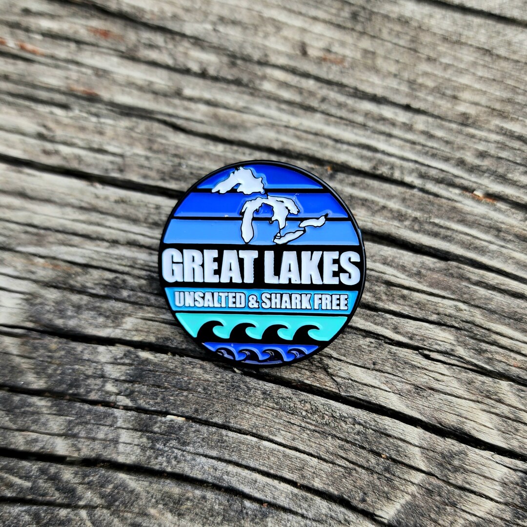 Great Lakes Unsalted Enamel Pin - Etsy