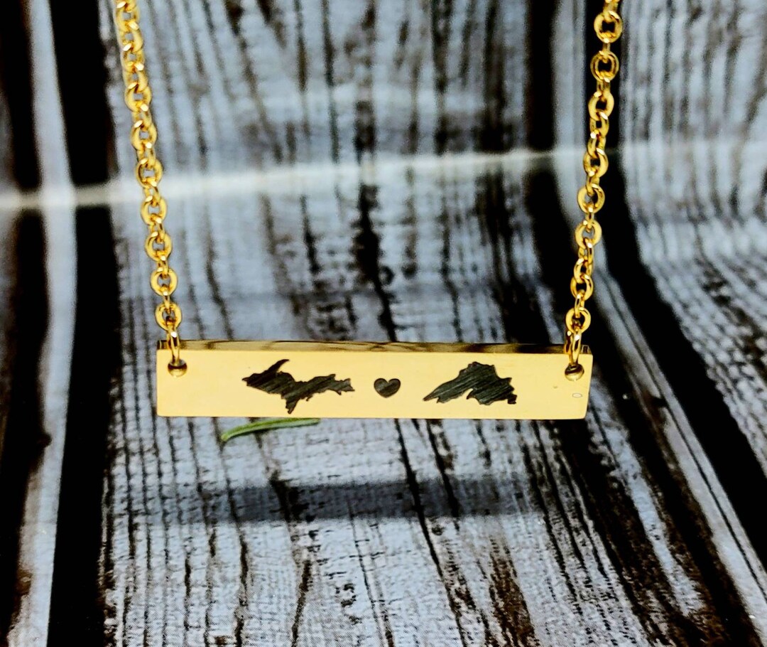 Michigan Necklace, Yooper Necklace, Lake Superior Necklace, Yooper ...