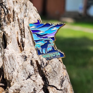 MN State Gold Moose Enamel Pin - Etsy